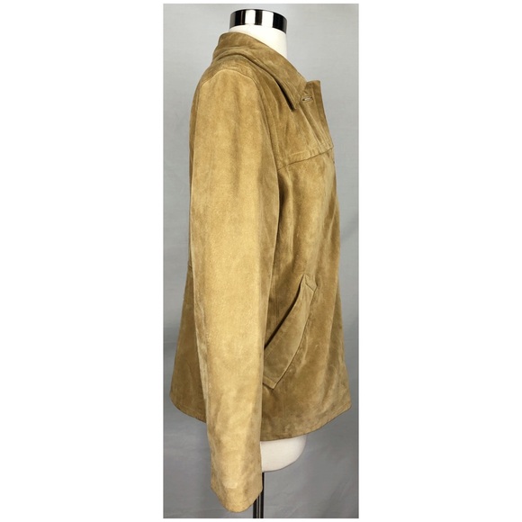 Coach | Jackets & Coats | Coach Size Medium Brown Suede Leather Barn ...
